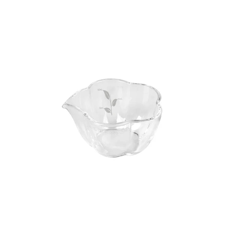Espresso Measuring Cup 80ml - Glass Petal
